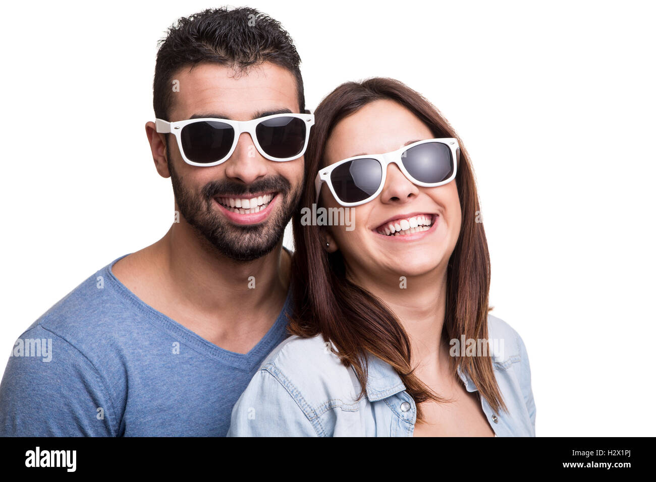 Portrait of a funny couple Stock Photo - Alamy