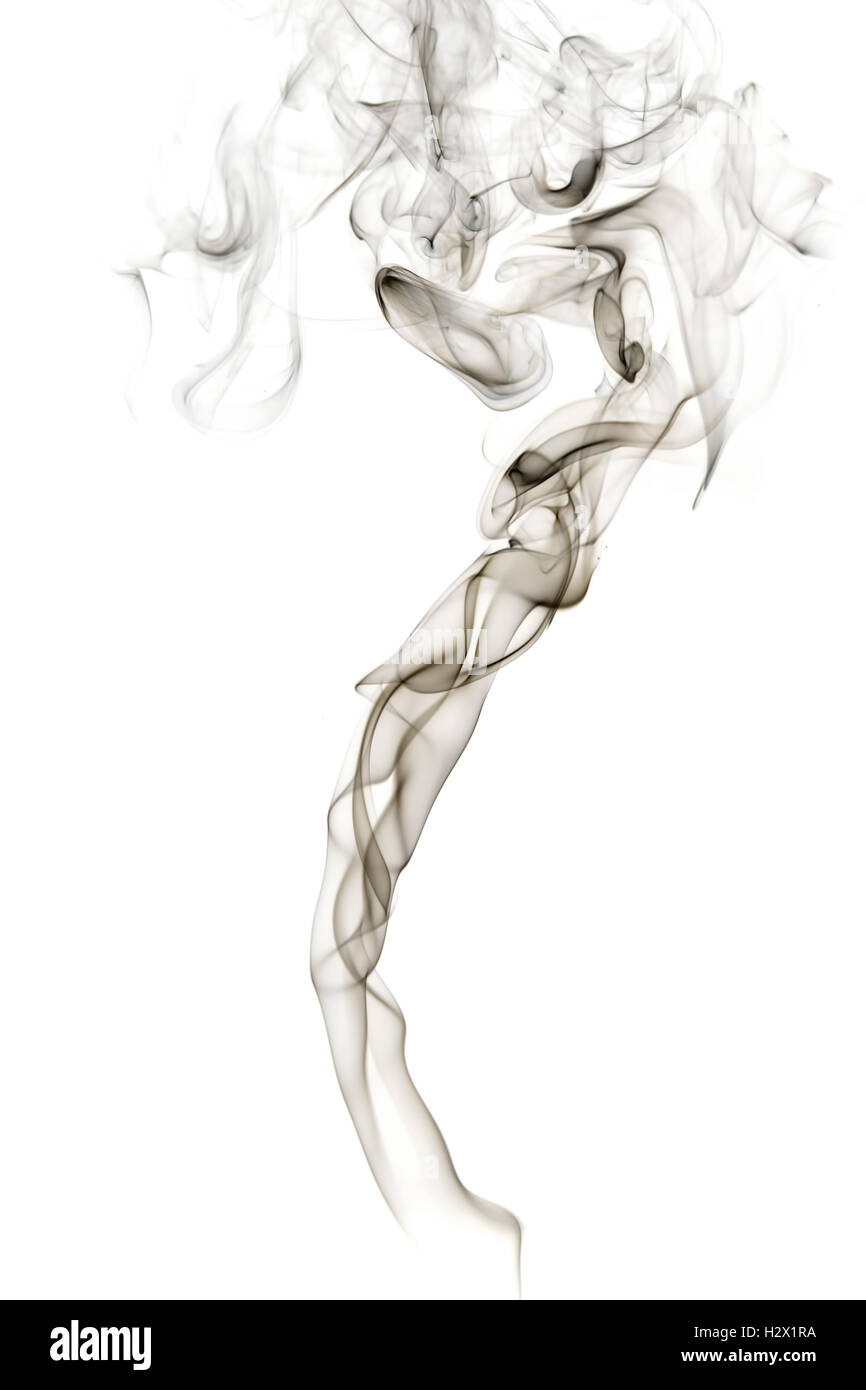 Smoke isolated on white Stock Photo - Alamy