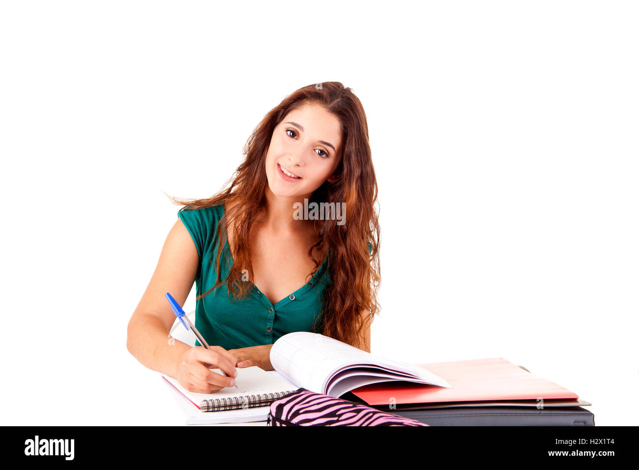 Portrait of a young happy student Stock Photo - Alamy