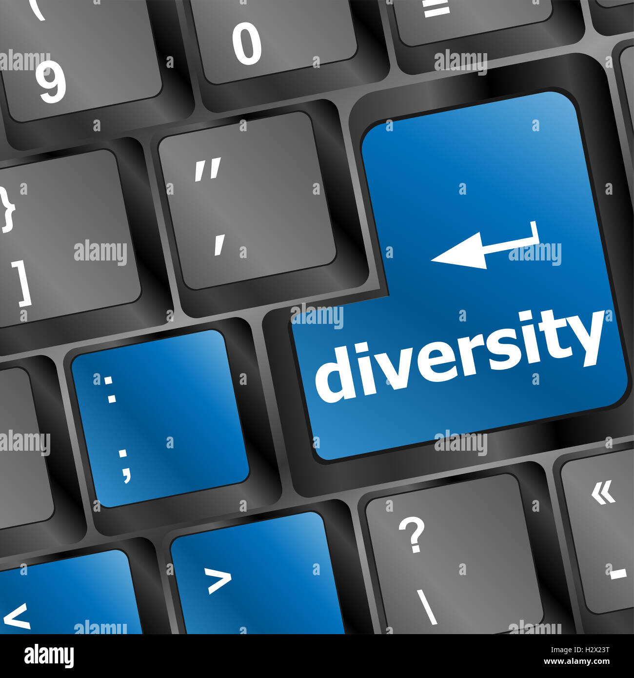 A computer keyboard with keys spelling diversity, Learn Stock Photo - Alamy