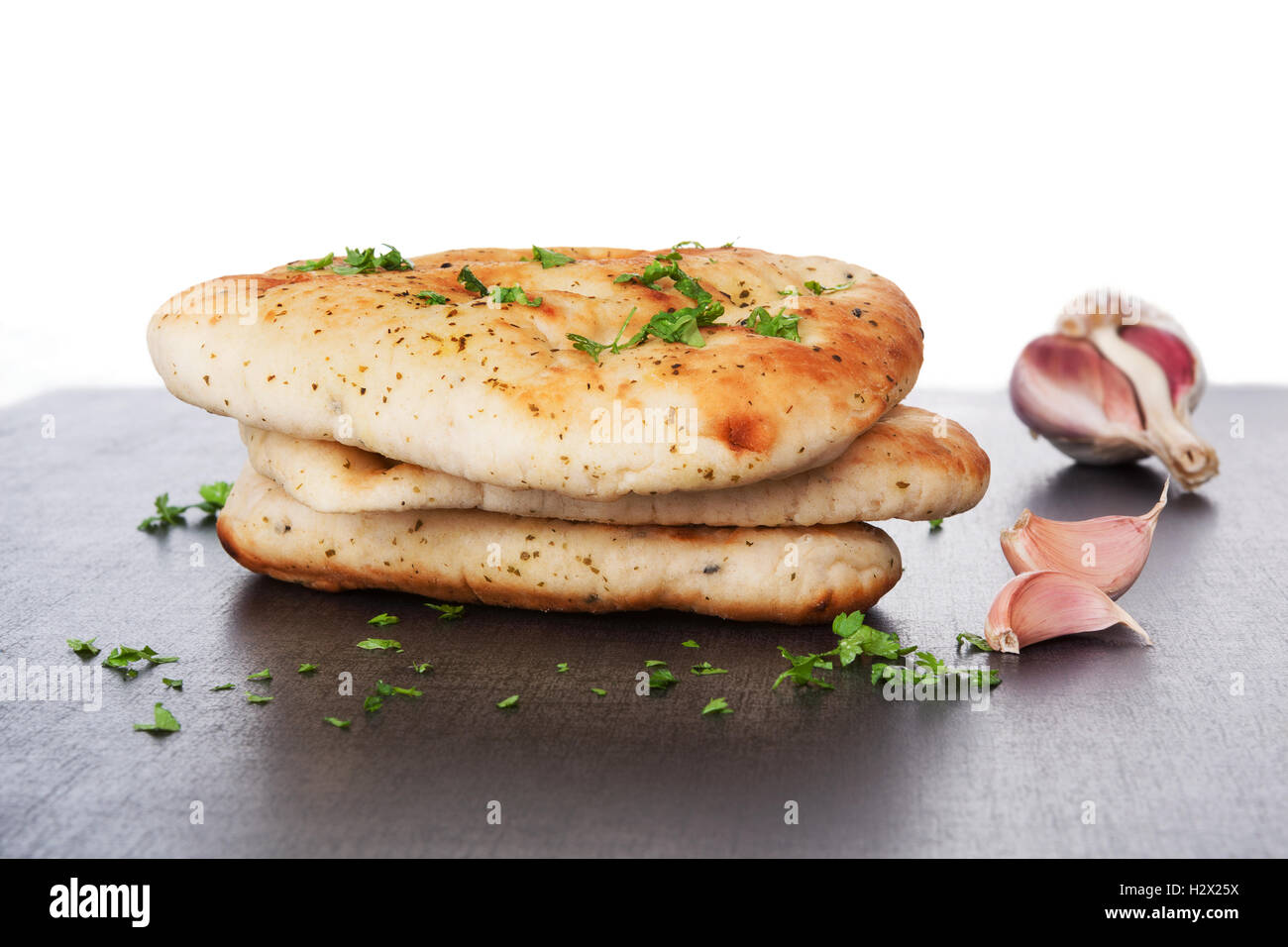 Delicious naan bread background Stock Photo - Alamy