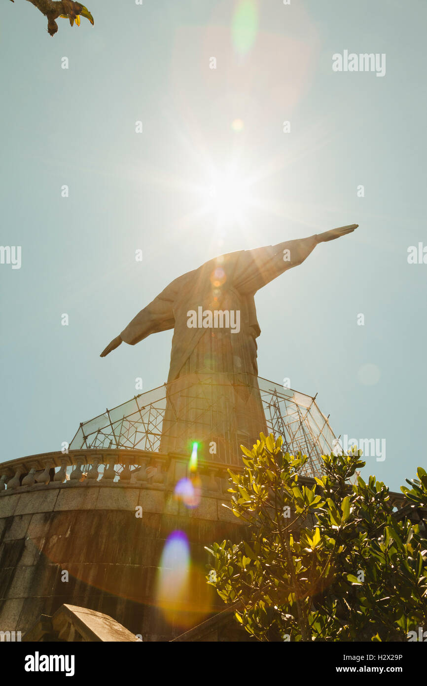 looking up at Christ the Redeemer statue from behind Stock Photo - Alamy