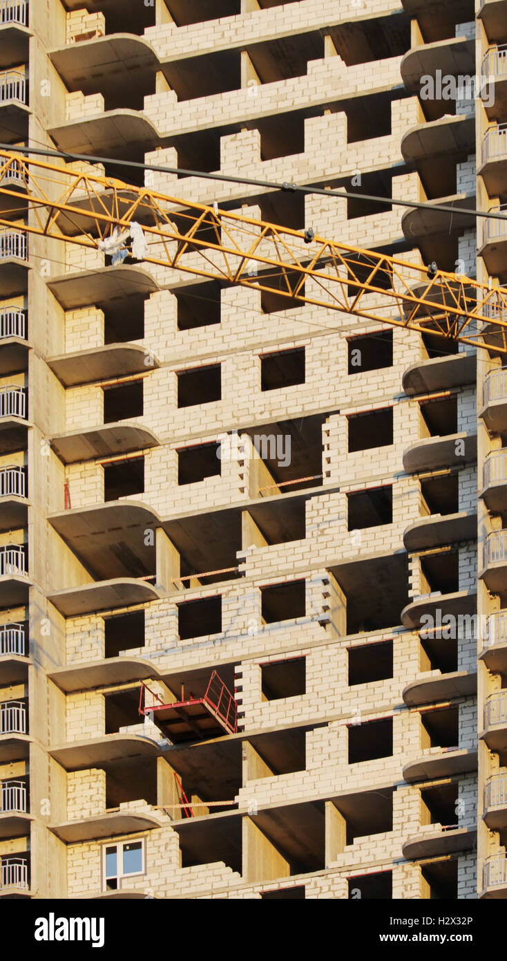 platform for taking heavy load with a crane in the construction multi ...