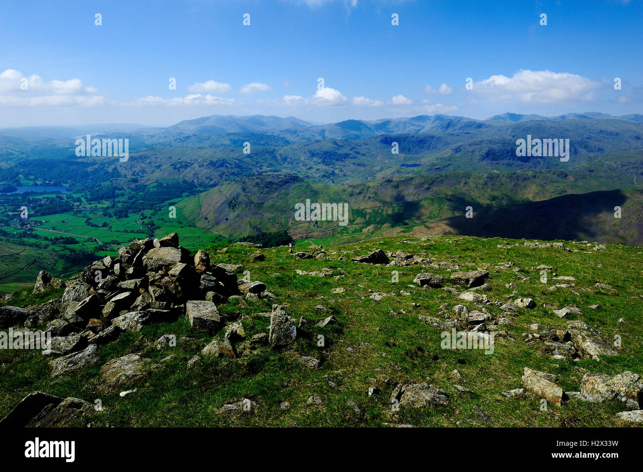 Sunlight on the Southern Fells Stock Photo - Alamy