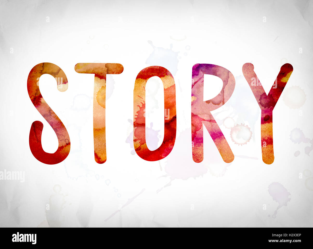 Word history written in watercolor hi-res stock photography and images ...