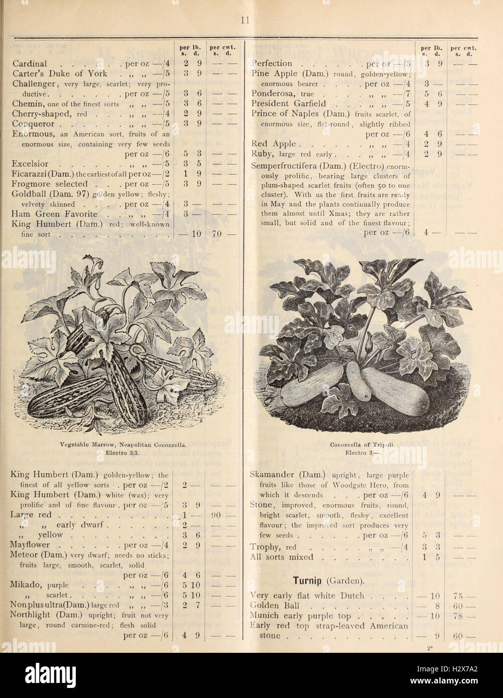 This price list includes various types of seeds and plants available ...