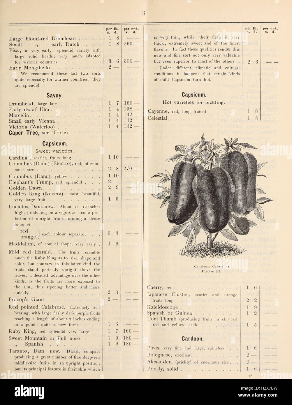 This price list includes a variety of seeds and plants for sale ...