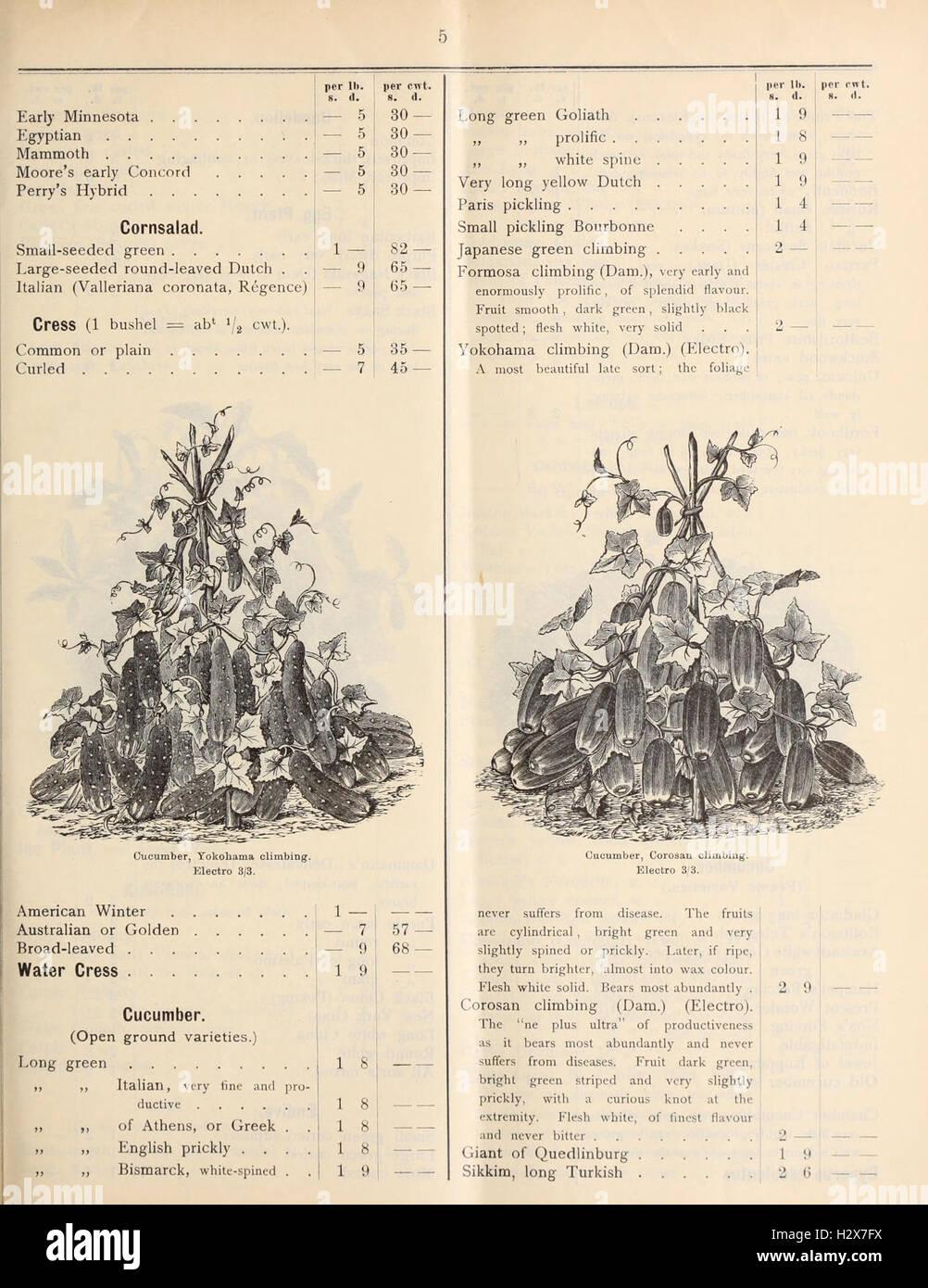 This price list provides details on various types of seeds, plants, and ...