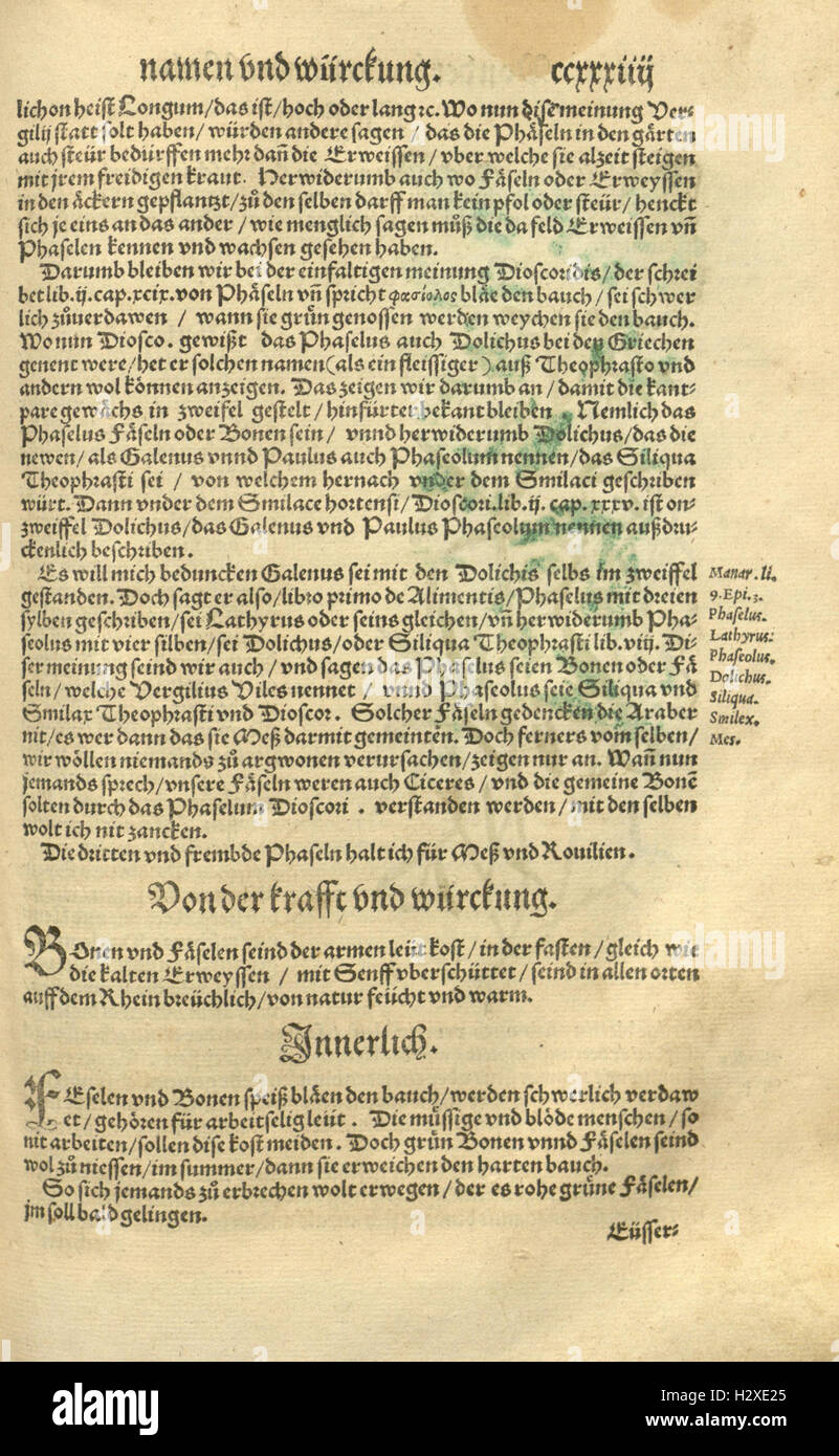 A German botanical book describing various plants and their medicinal ...