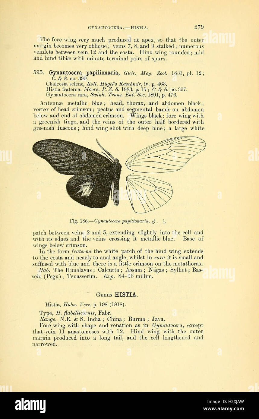 This page from a moth catalog details various moth species ...