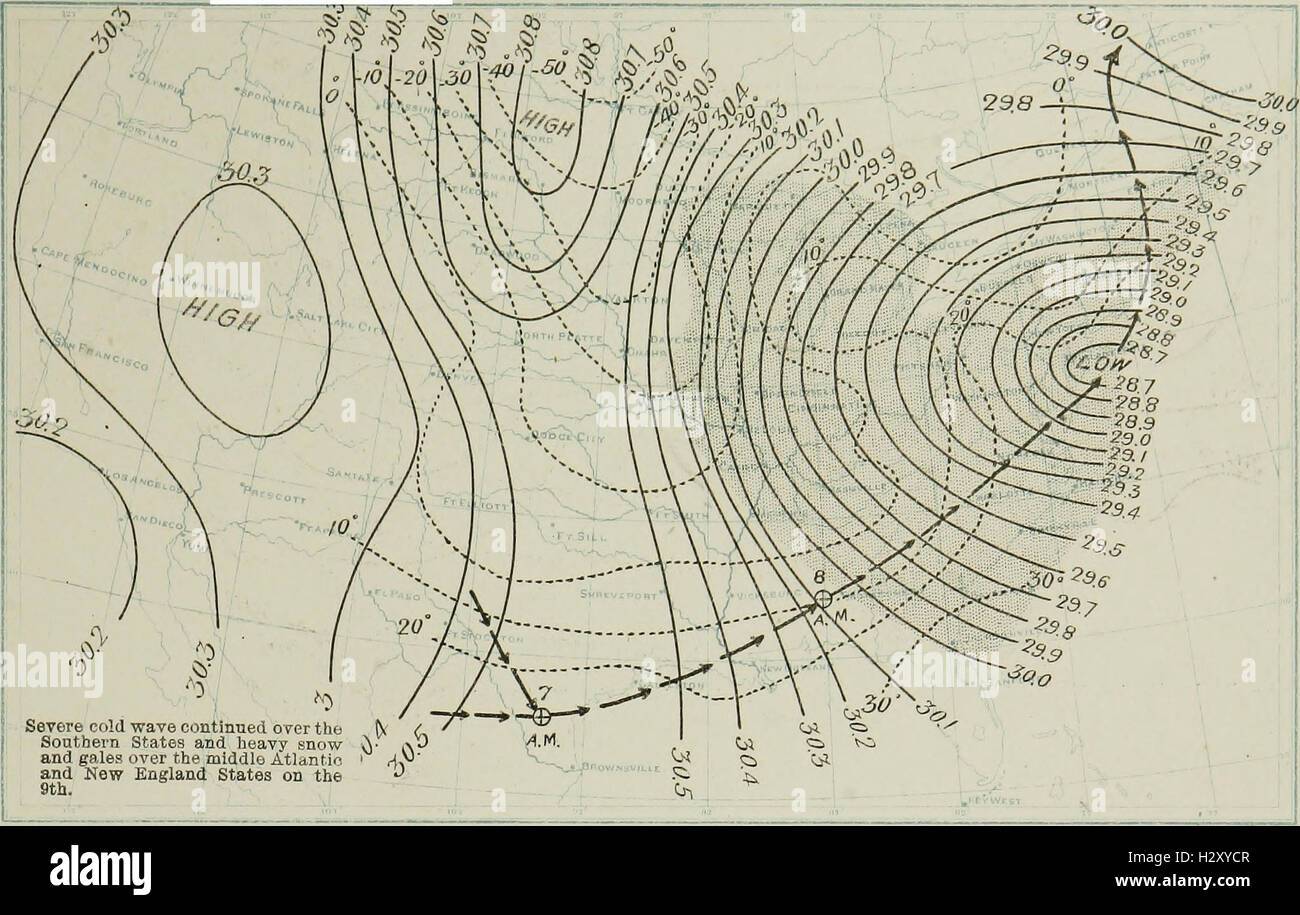 Weather forecast vintage map hi-res stock photography and images - Alamy