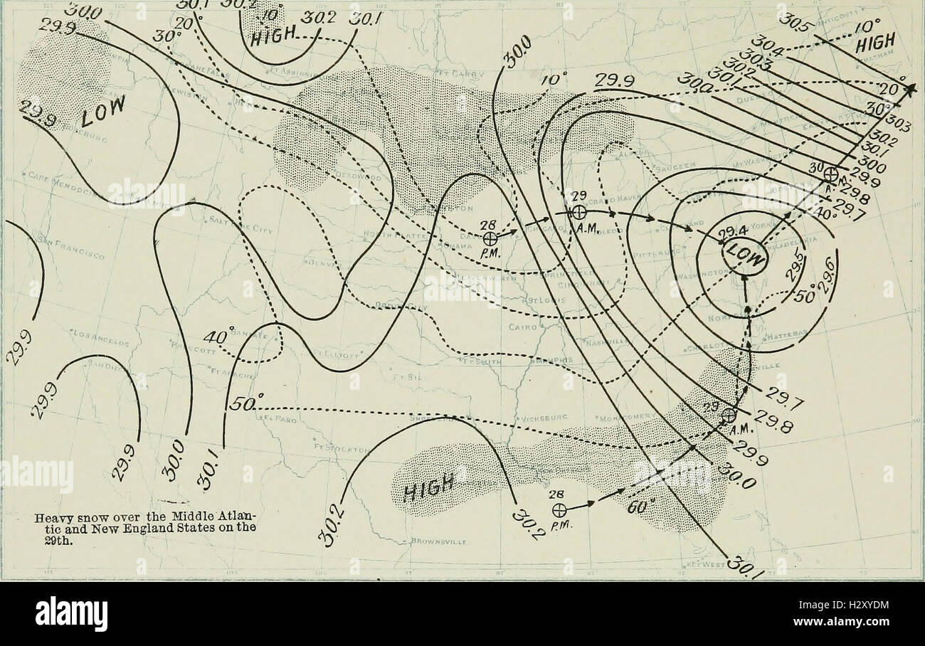 Weather forecast vintage map hi-res stock photography and images - Alamy