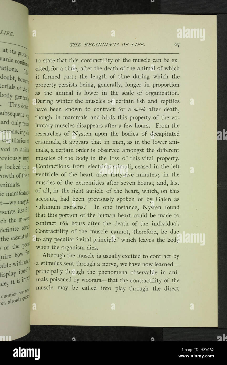 Page 27 of 'The Beginnings of Life' discusses the origins of life on ...
