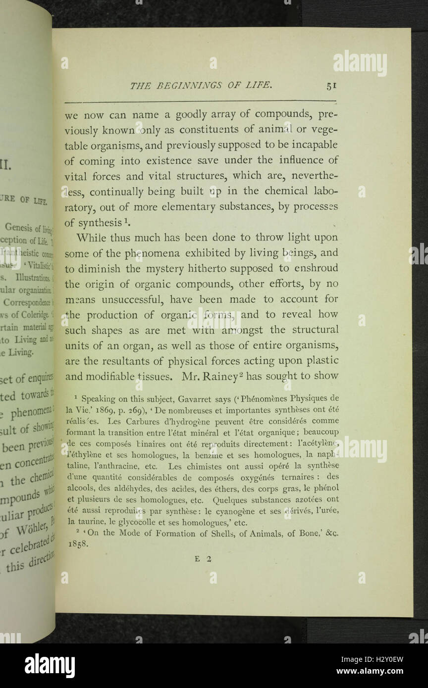 Page 51 of 'The Beginnings of Life' discusses theories and research ...