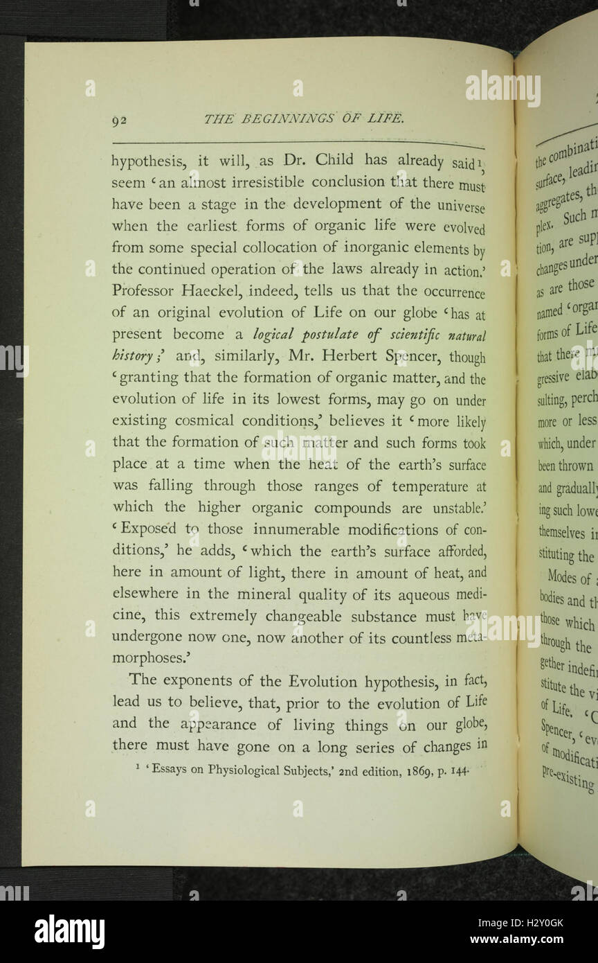 This work explores the origins of life, discussing theories and ...
