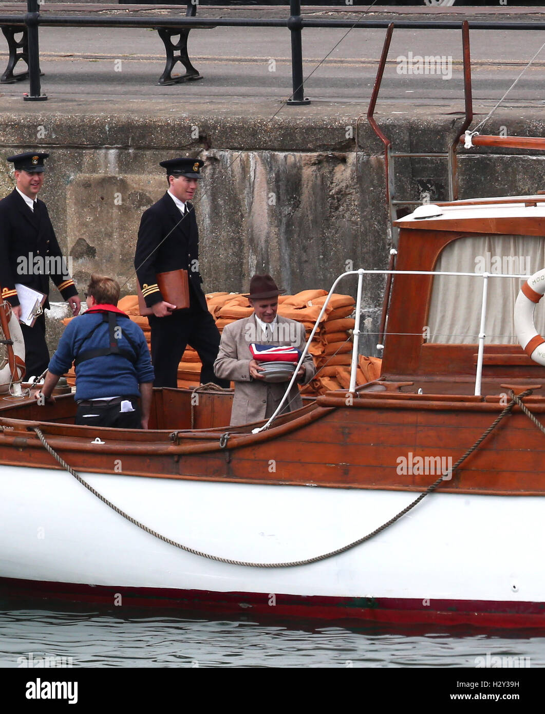 Mark Rylance films scenes for the new movie 'Dunkirk' on location in ...