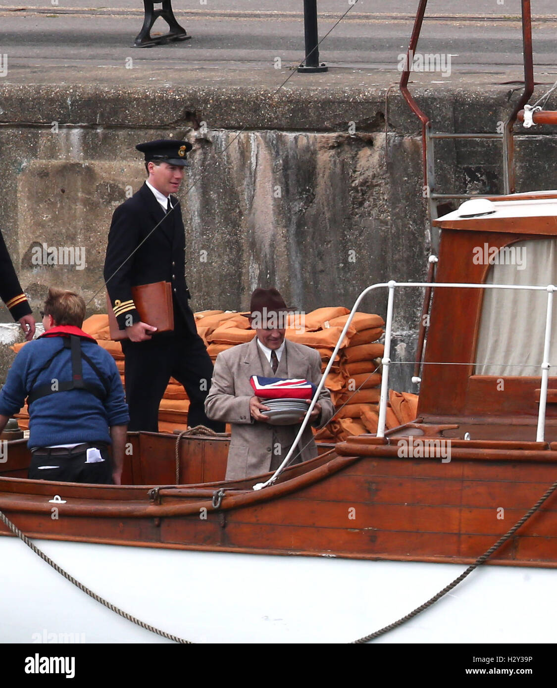 Mark Rylance films scenes for the new movie 'Dunkirk' on location in ...