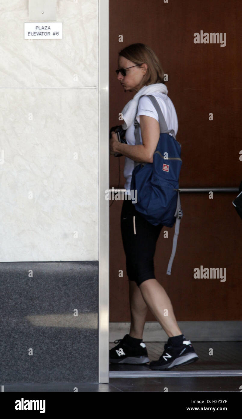 Jodie Foster leaving Equinox gym in West Hollywood after a workout ...