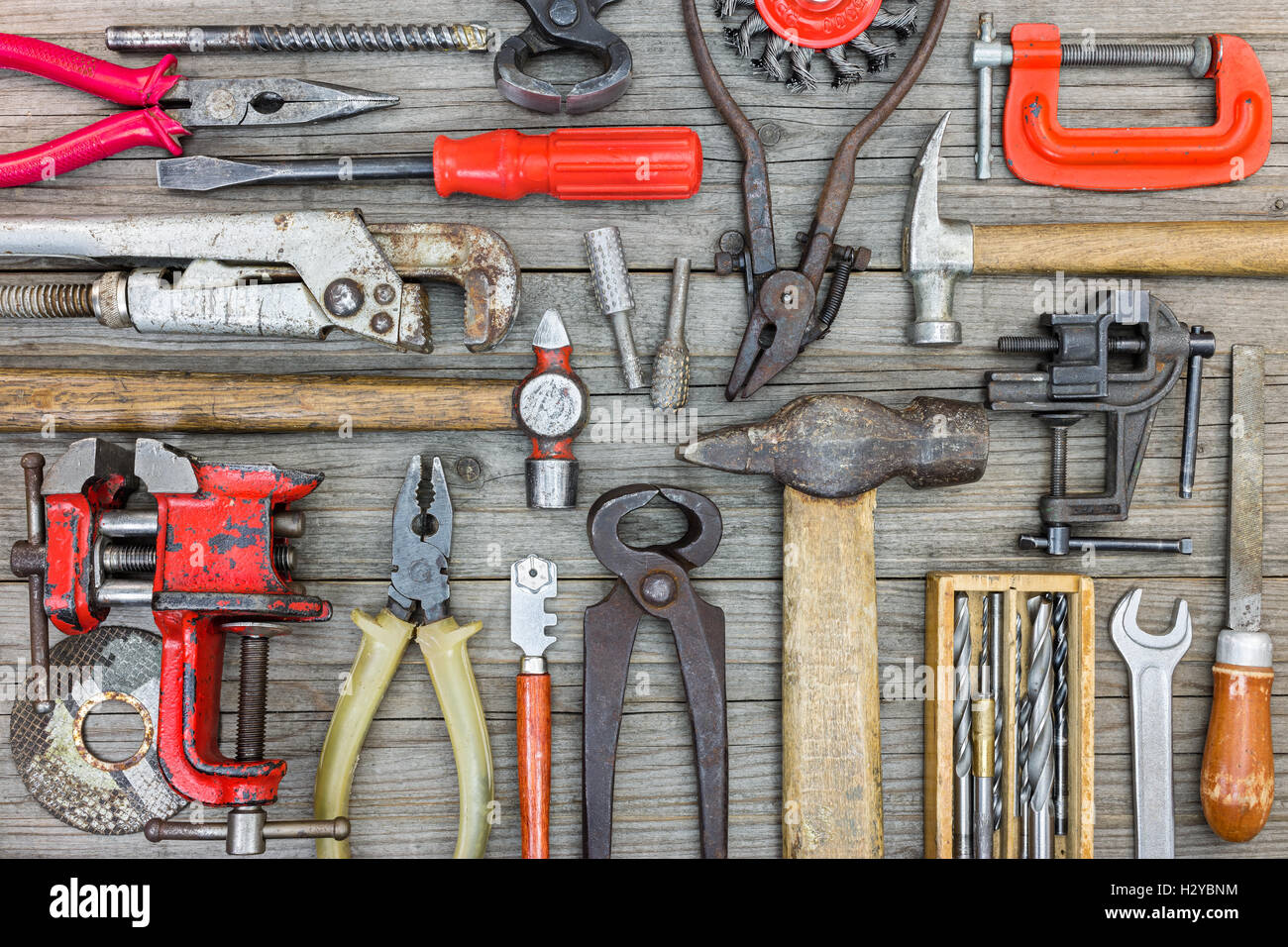 collection of various tools, instruments and accessories for house ...