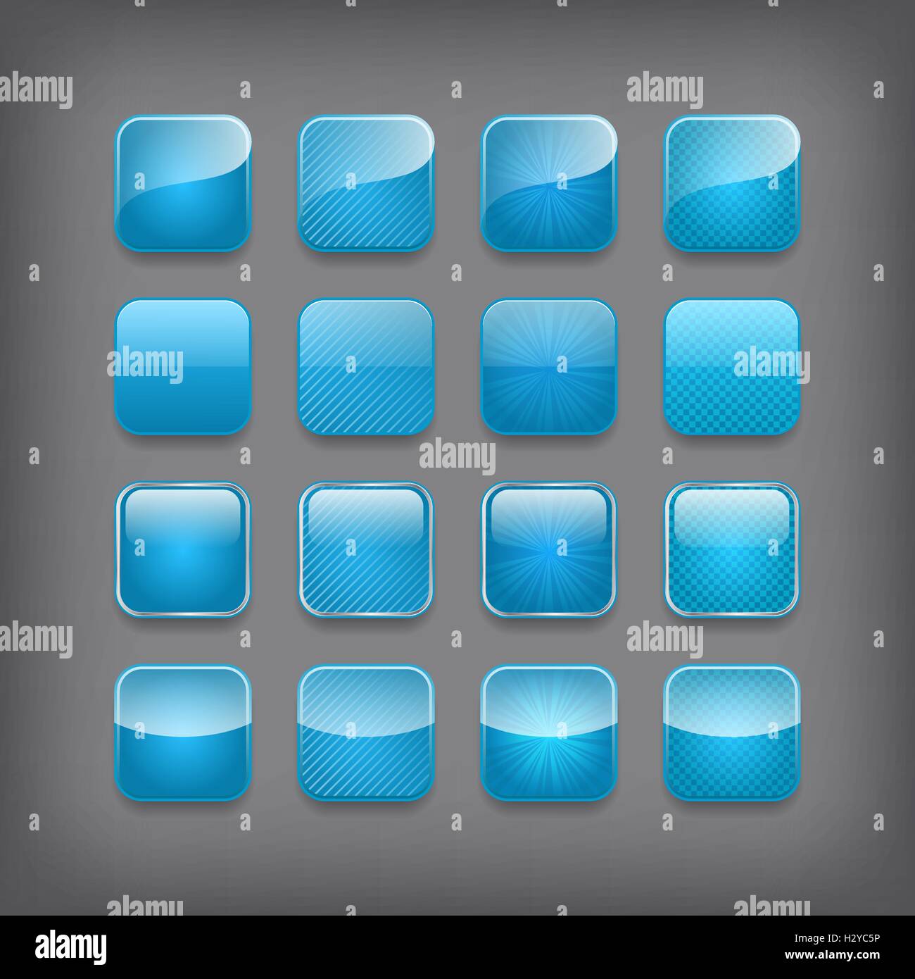 Set of blank blue buttons for you design or app Stock Vector Image ...