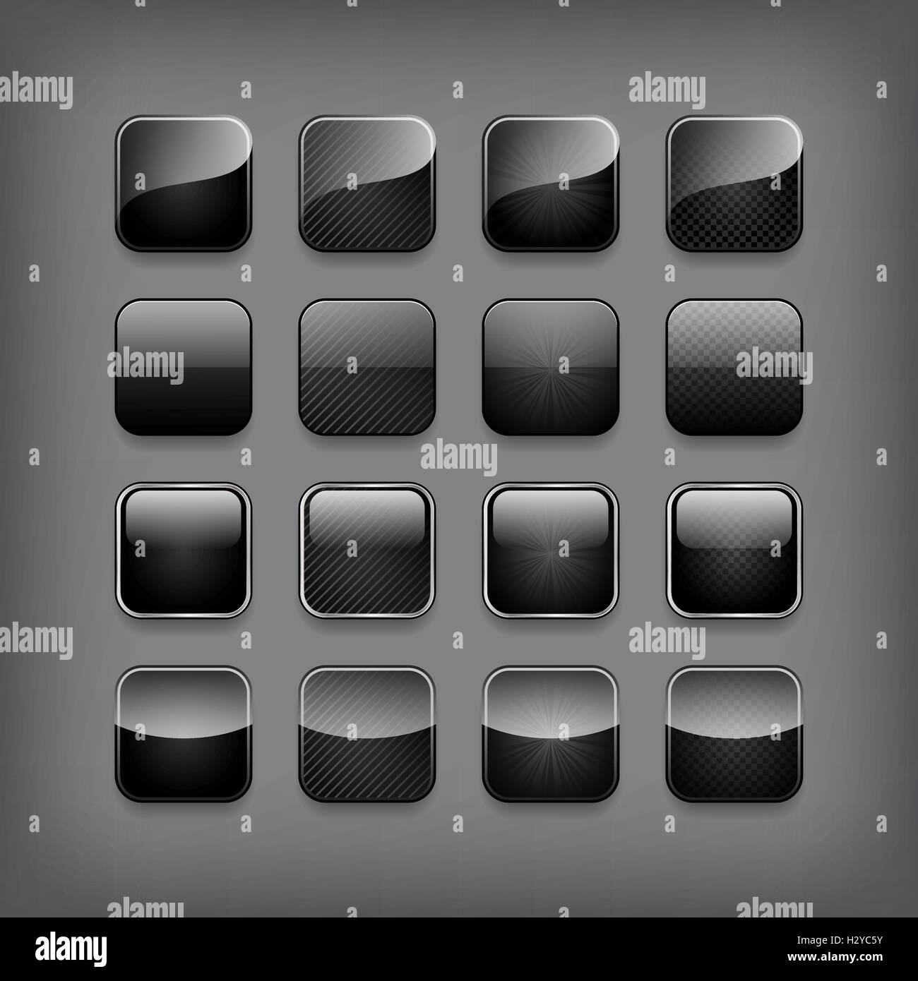 Set of blank black buttons for you designor app Stock Vector Image ...