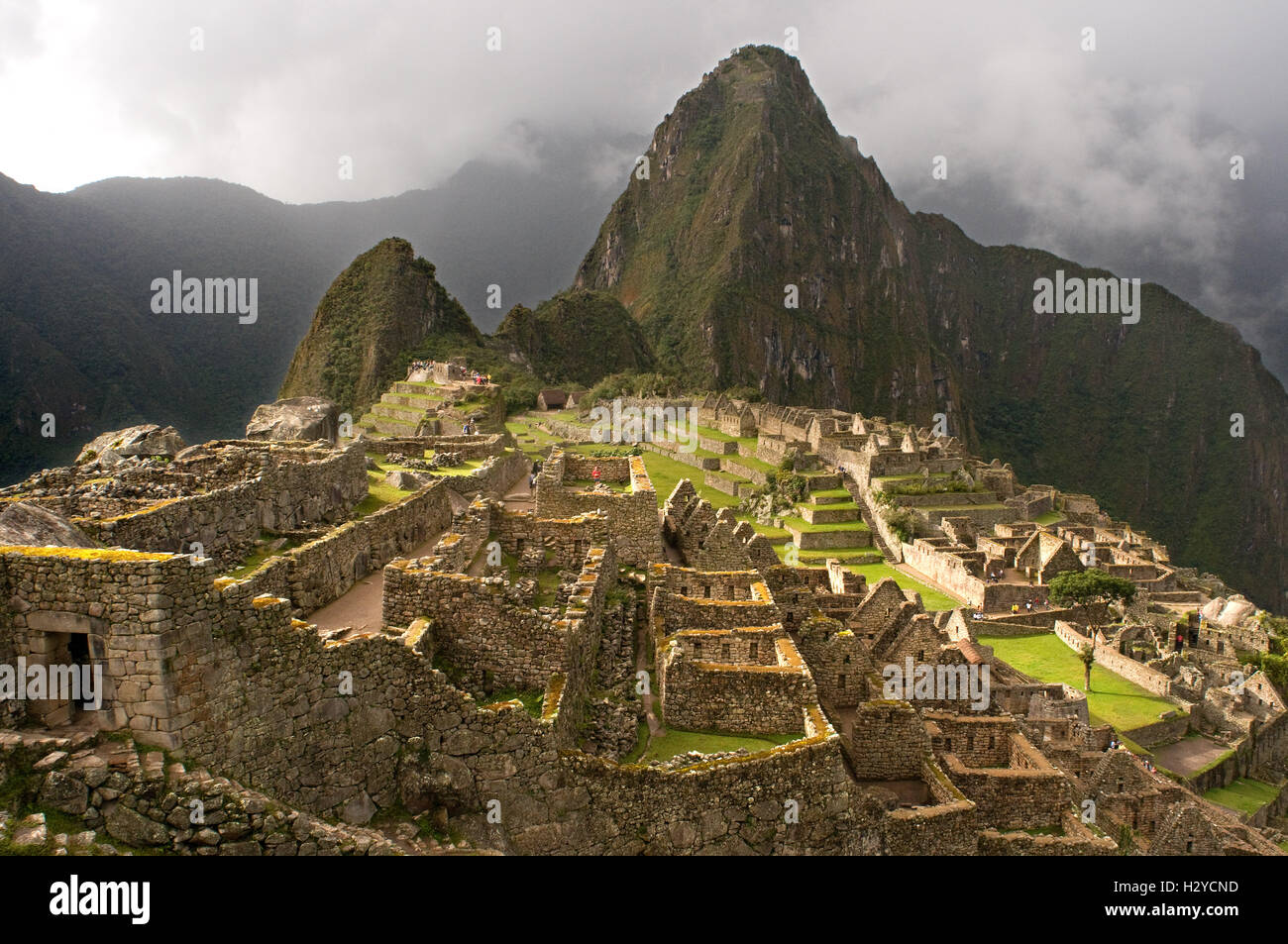 Inside the archaeological complex of Machu Picchu. Machu Picchu is a ...