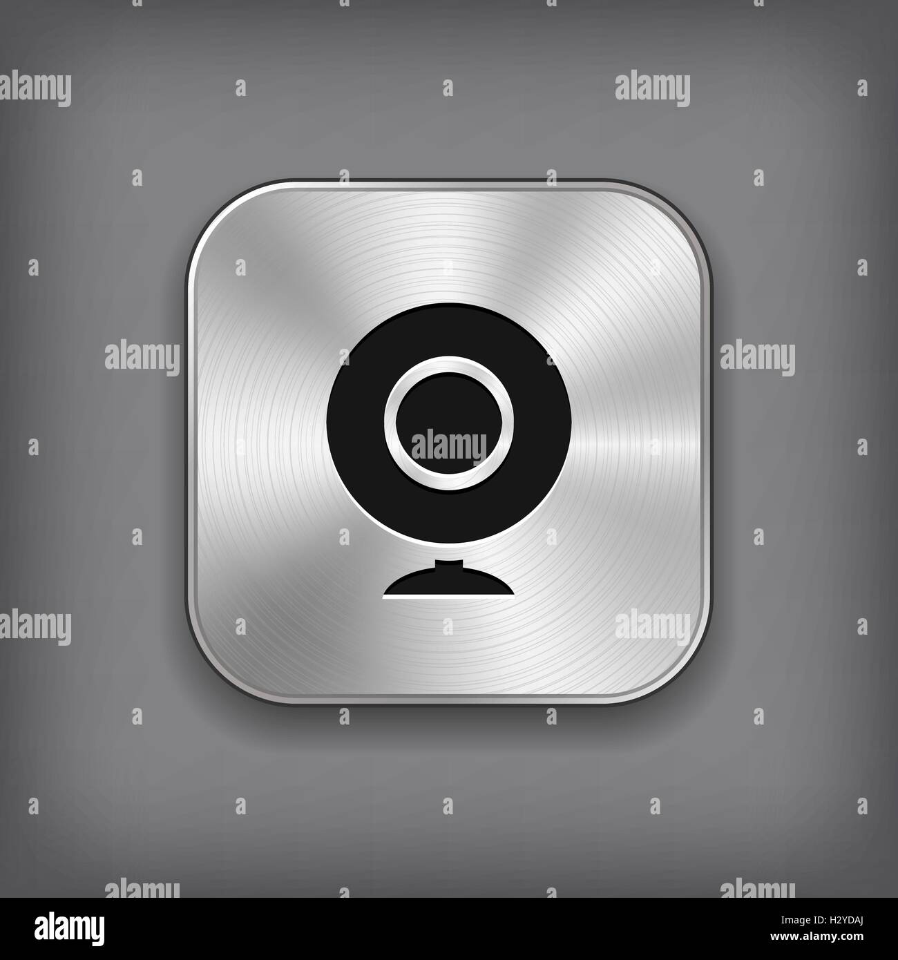 Webcamera icon - vector metal app button Stock Vector Image & Art - Alamy