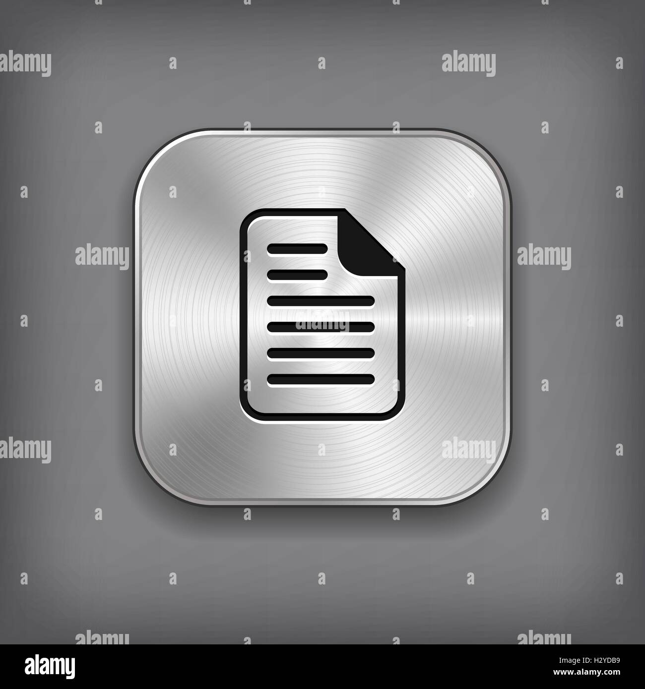 Document icon - vector metal app button Stock Vector Image & Art - Alamy