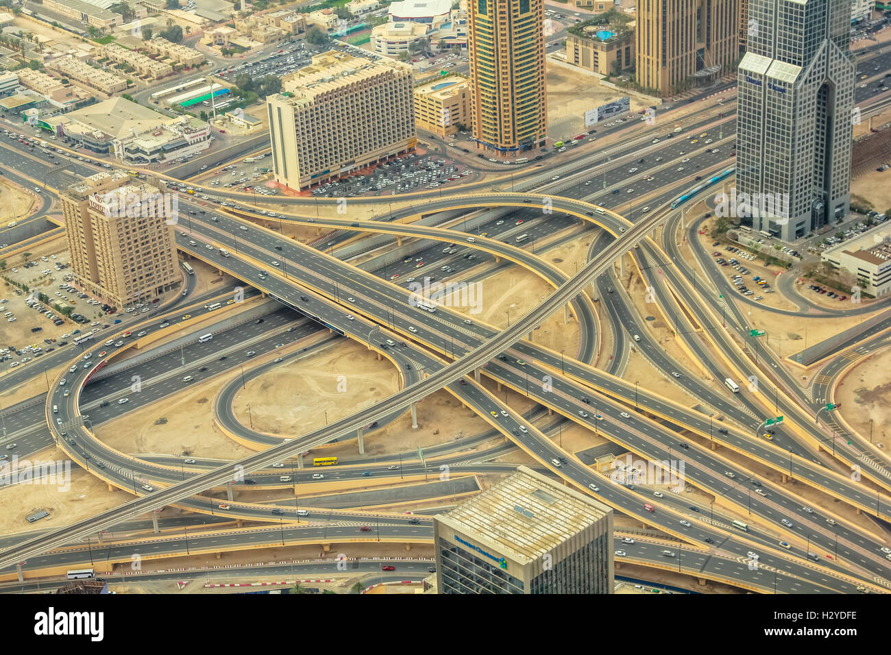 Aerial traffic on freeway hi-res stock photography and images - Alamy