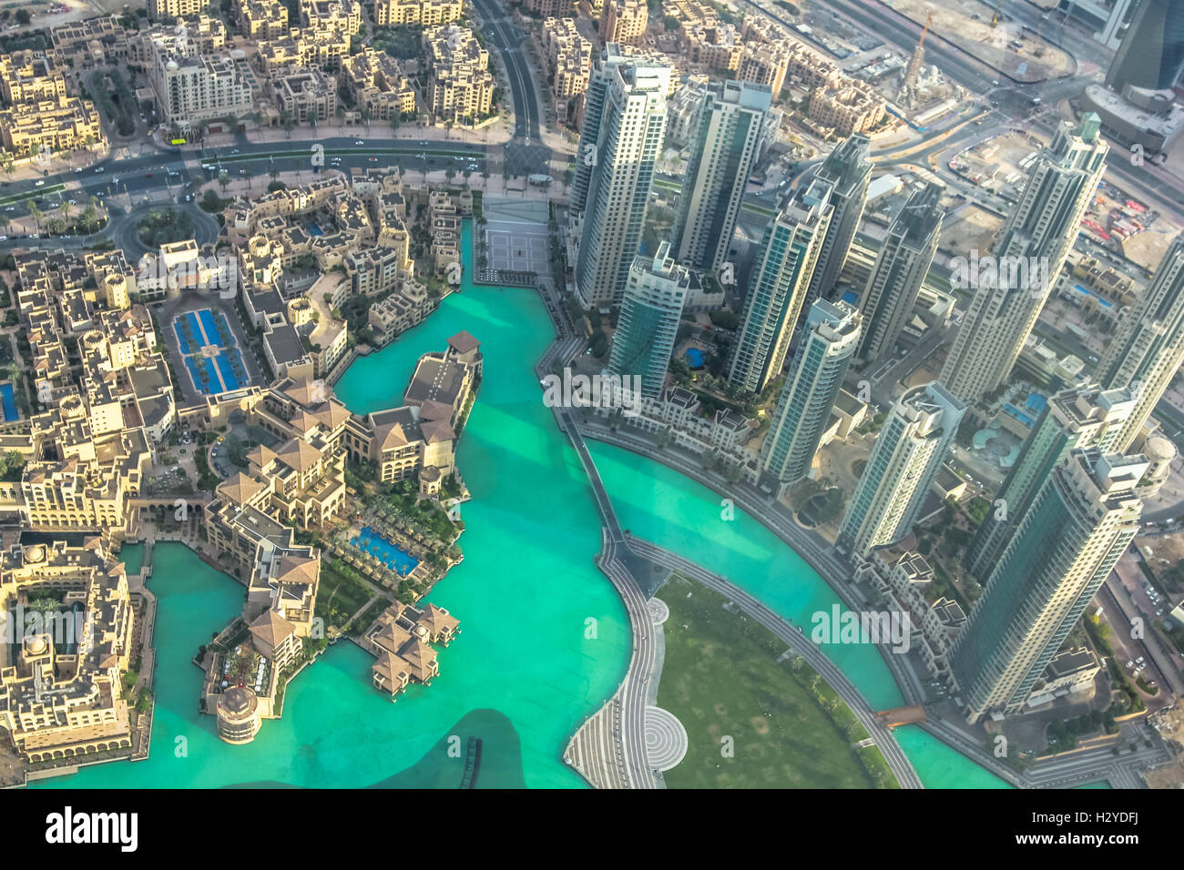 Burj Khalifa Lake aerial Stock Photo - Alamy