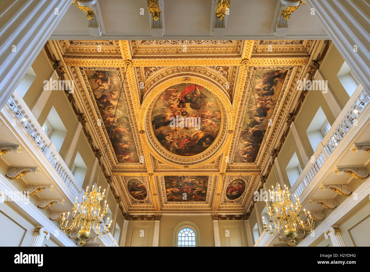 Banqueting Hall painted ceiling by Peter Paul Rubens, Banqueting House ...