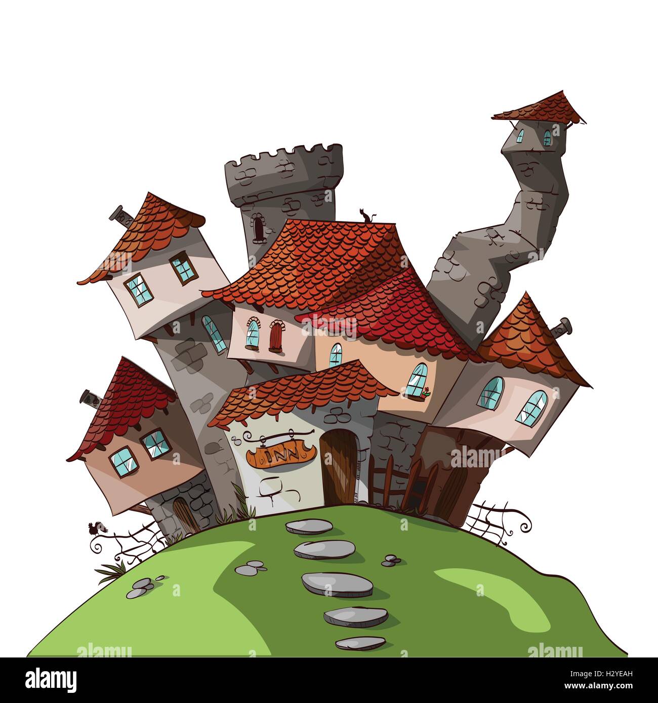 Roof farm city Stock Vector Images - Alamy