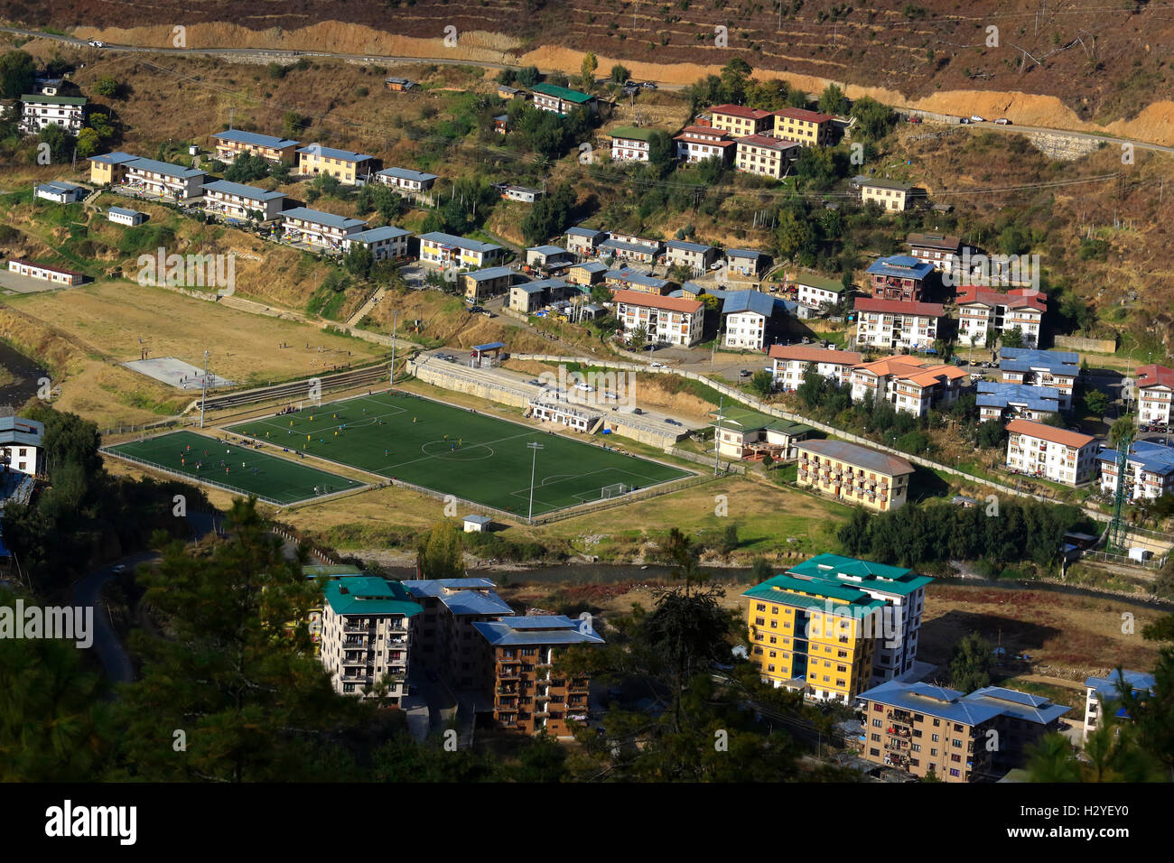 A general view of Thimphu, the capital city of Kingdom of Bhutan Stock ...