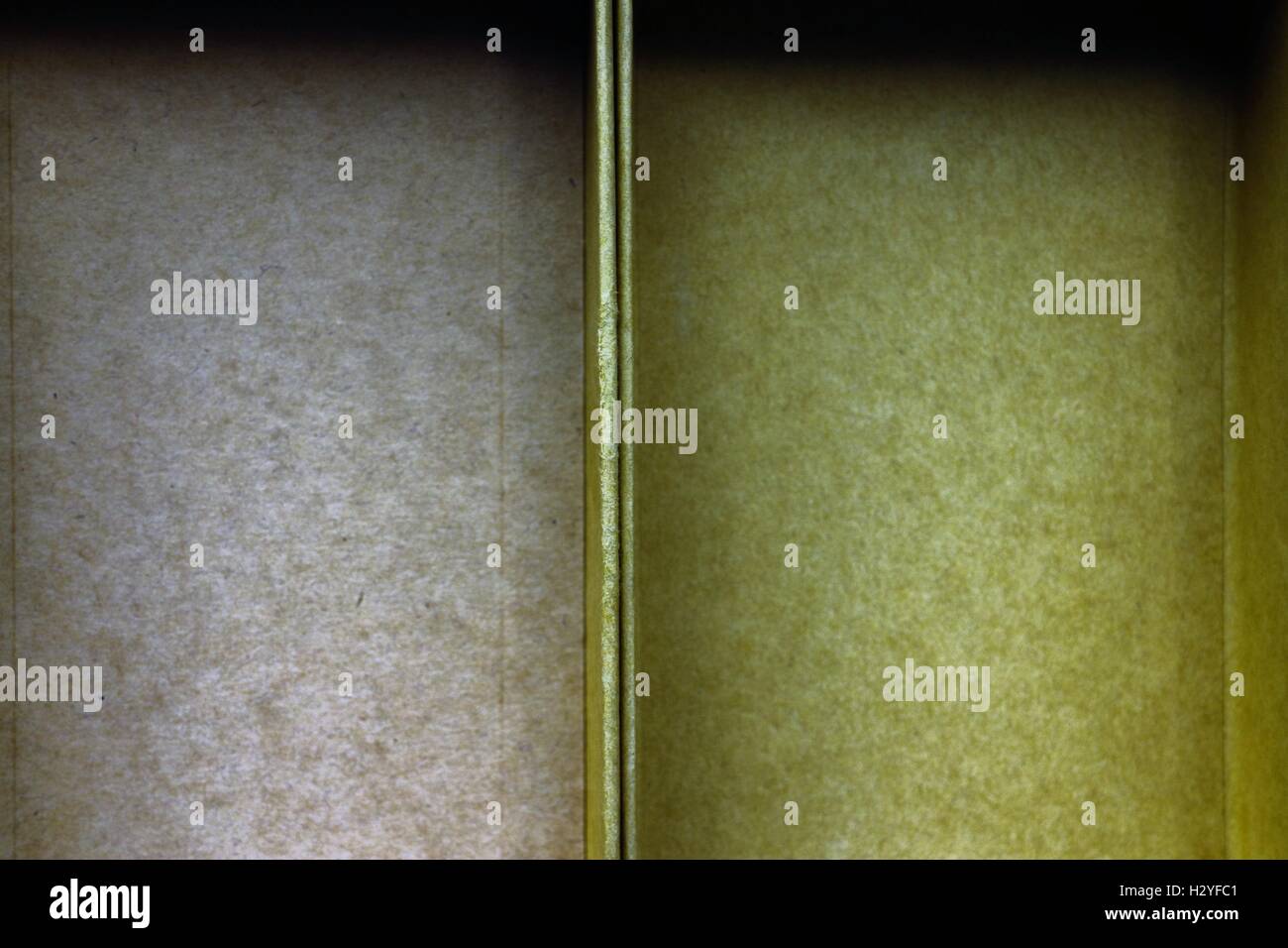 Inside of cardboard boxes Stock Photo - Alamy