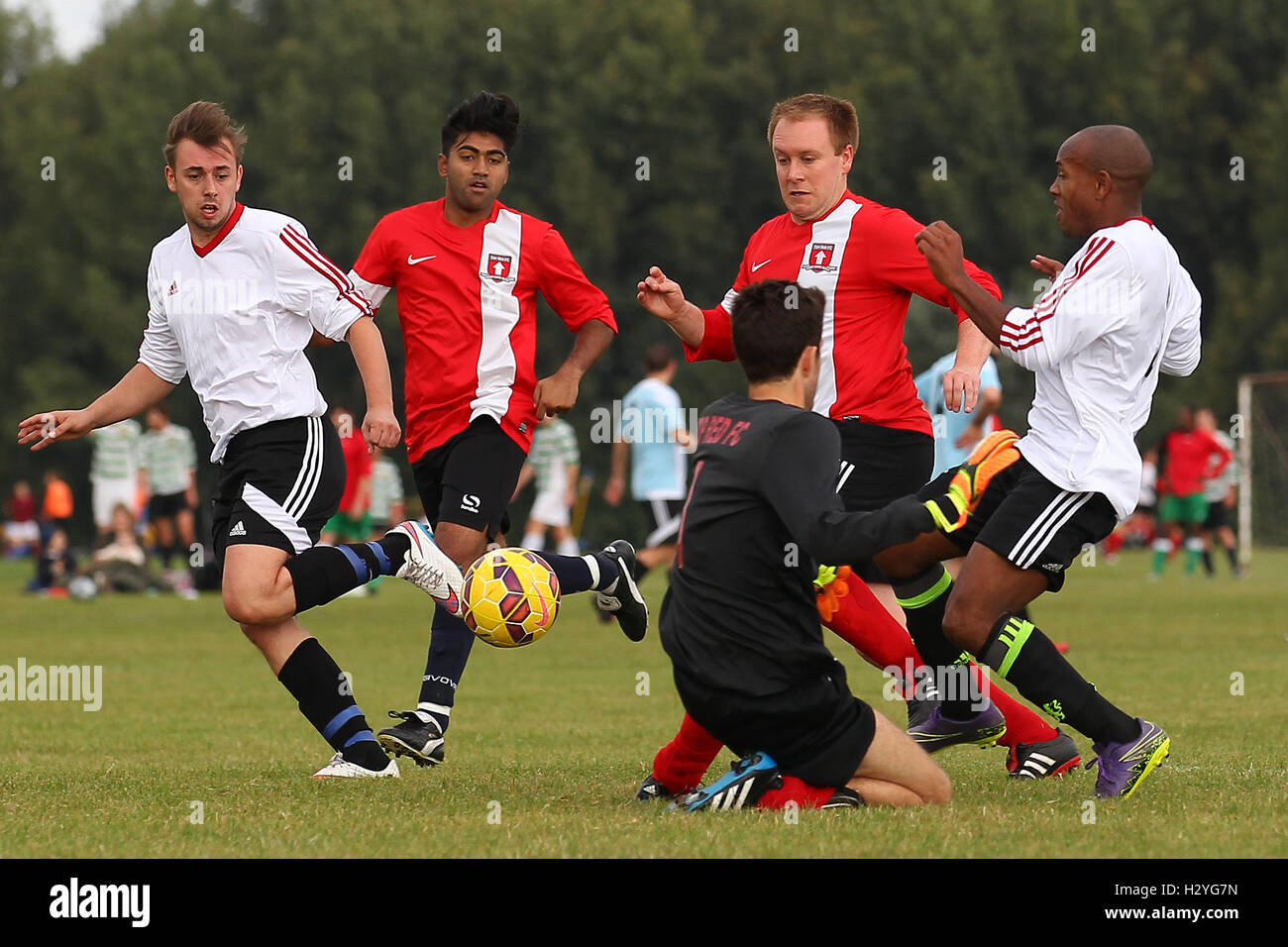 FC Stepney (white) vs Top Red (red/black), Hackney & Leyton Sunday ...