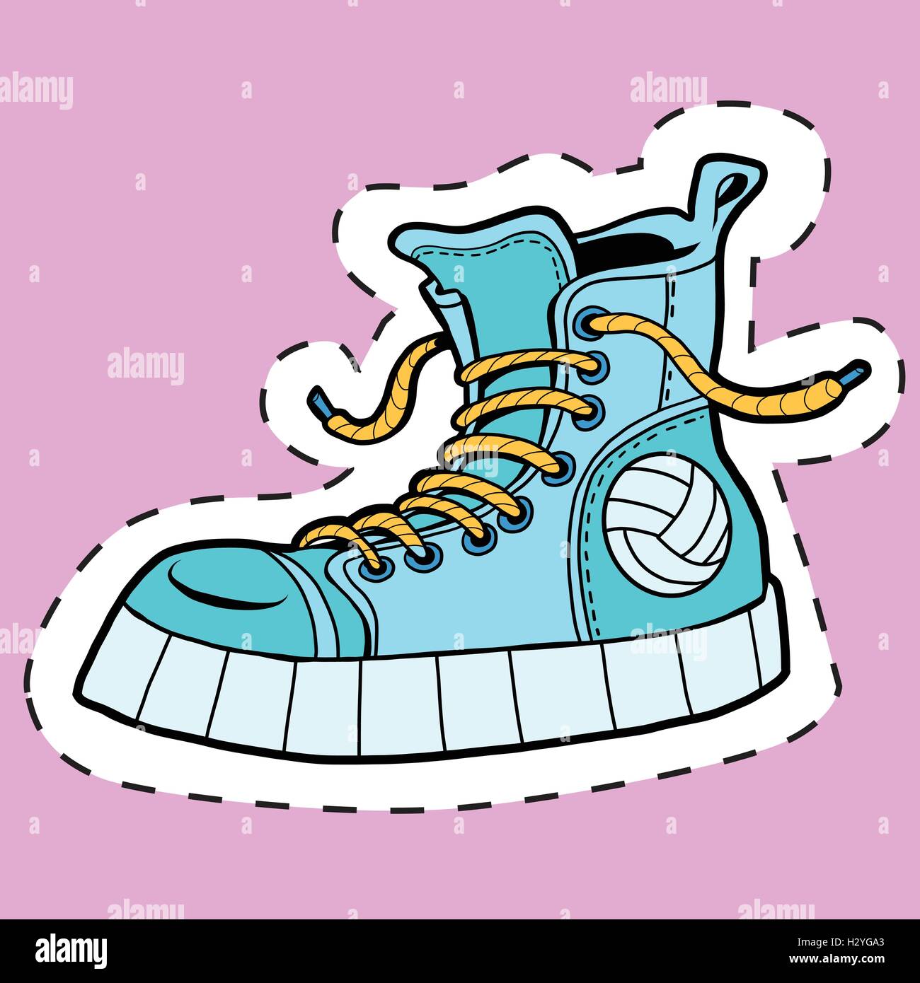 Sticker label sports rubber shoes Stock Vector Image & Art - Alamy