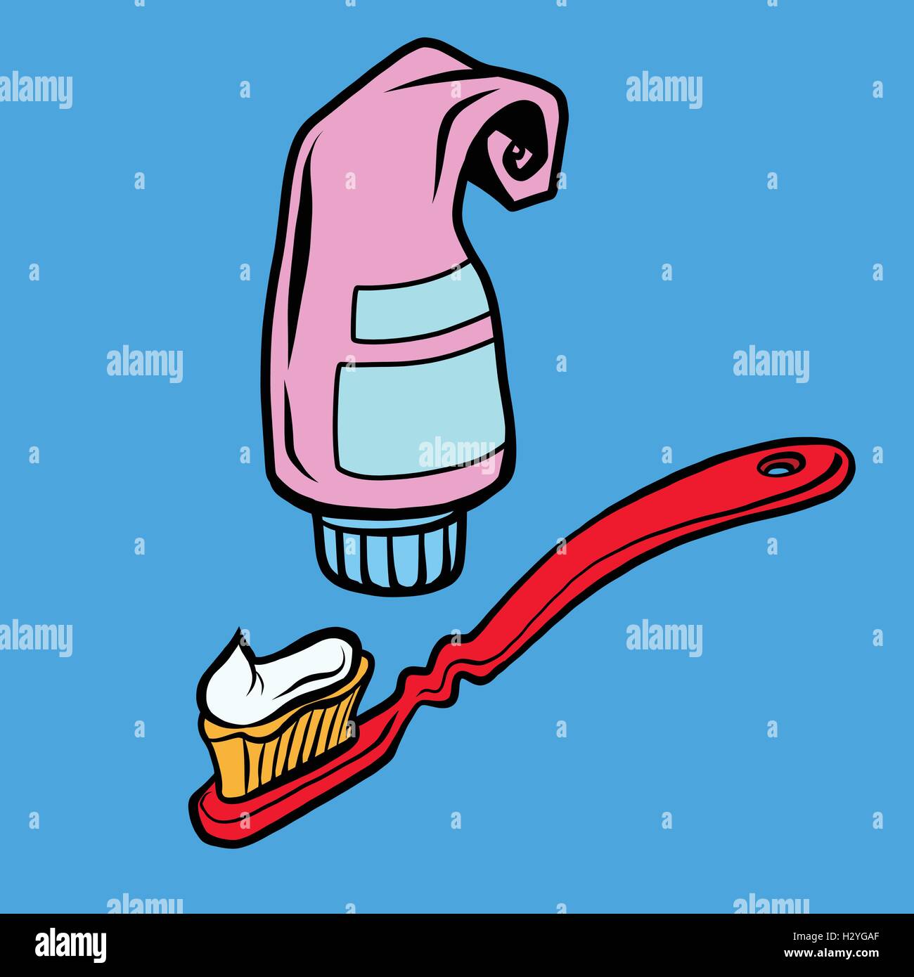 Toothpaste illustration vintage hi-res stock photography and images - Alamy