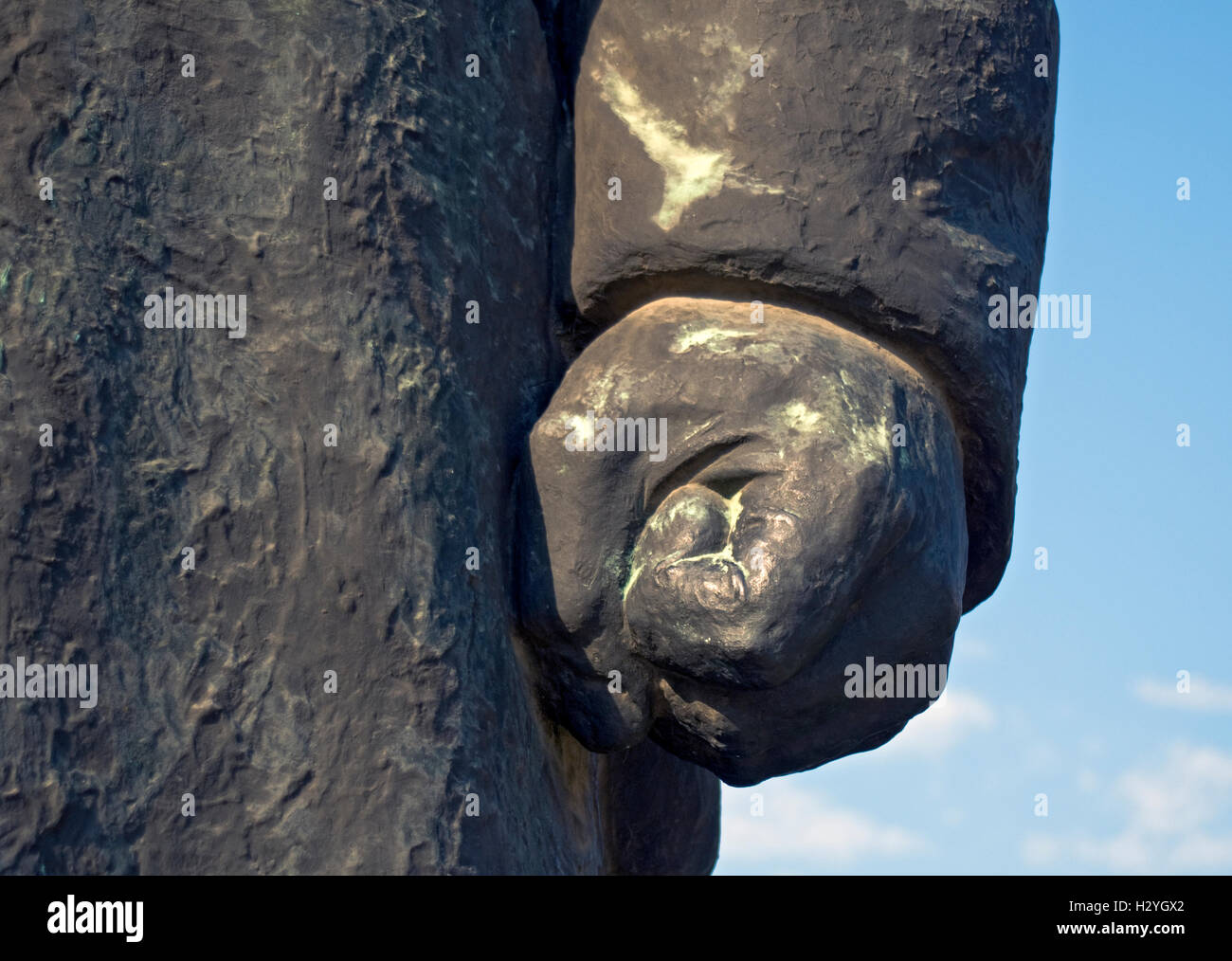Close-up of Soviet Soldier, Liberation Monument, Statue Park, Memento ...