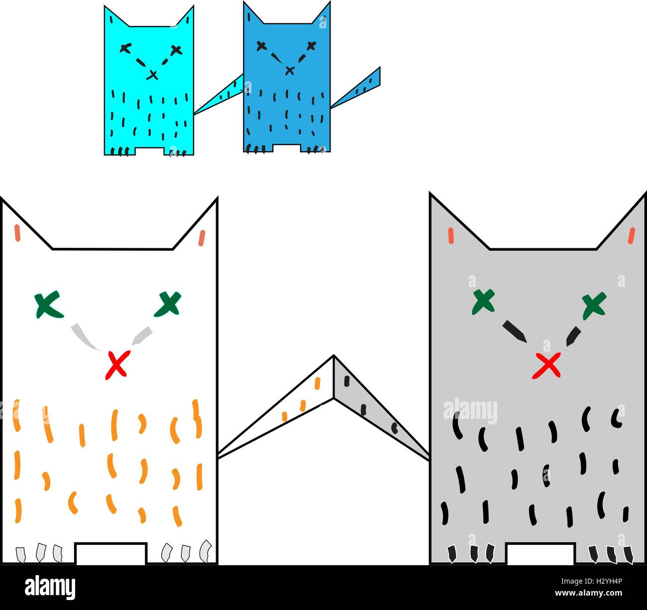 Kitten cat pets colorful Stock Vector Images - Alamy