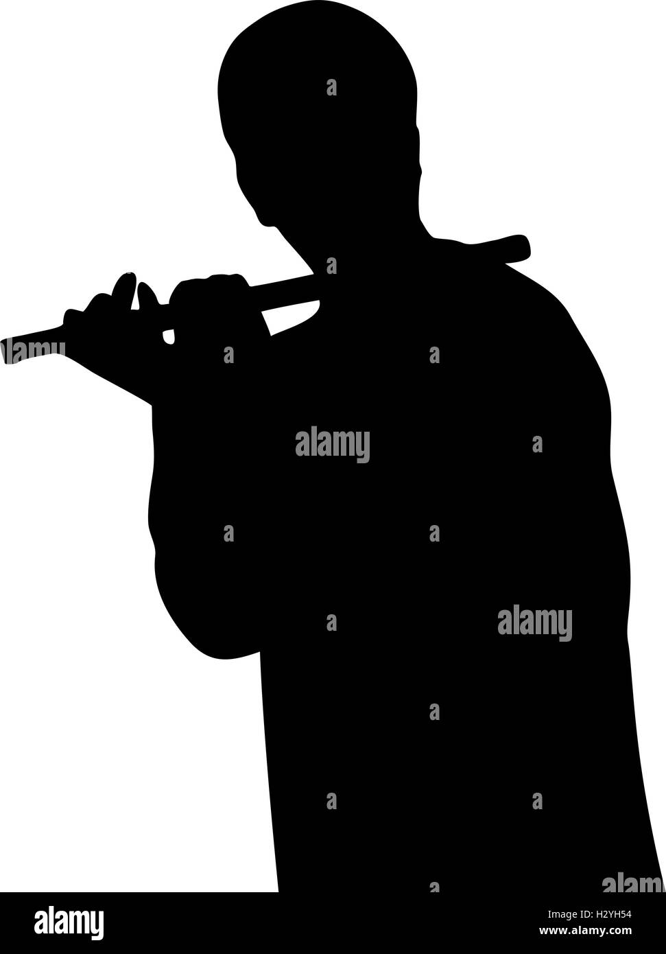 Flute Player Black and White Stock Photos & Images - Alamy