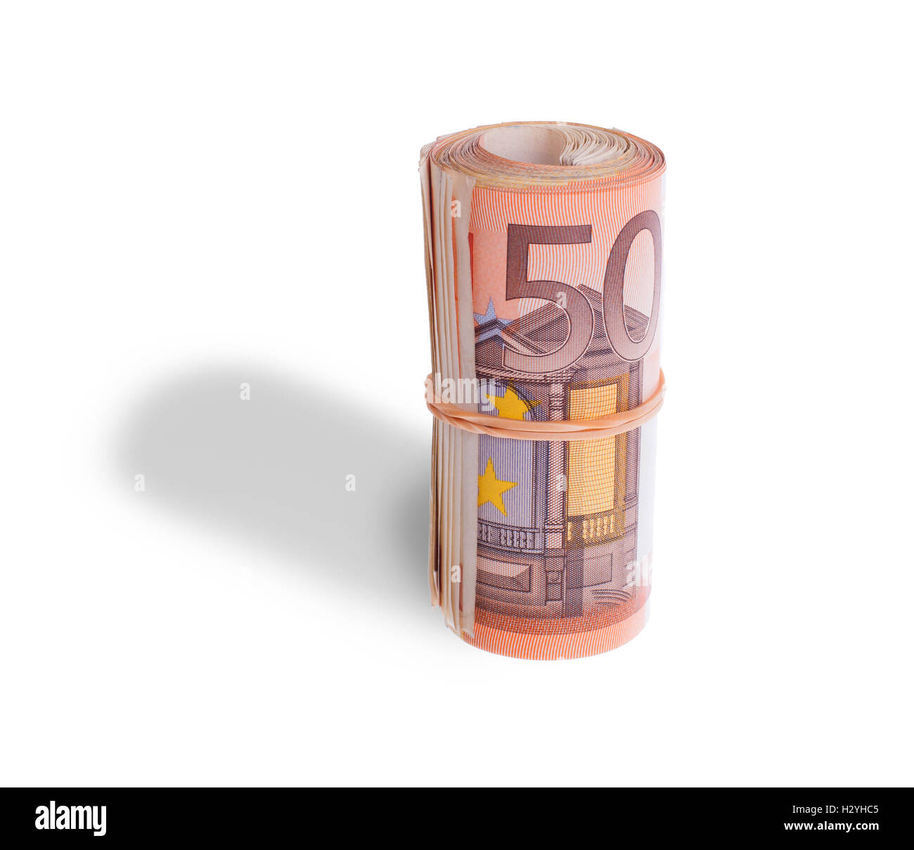 Roll of 50 euro bills Stock Photo - Alamy