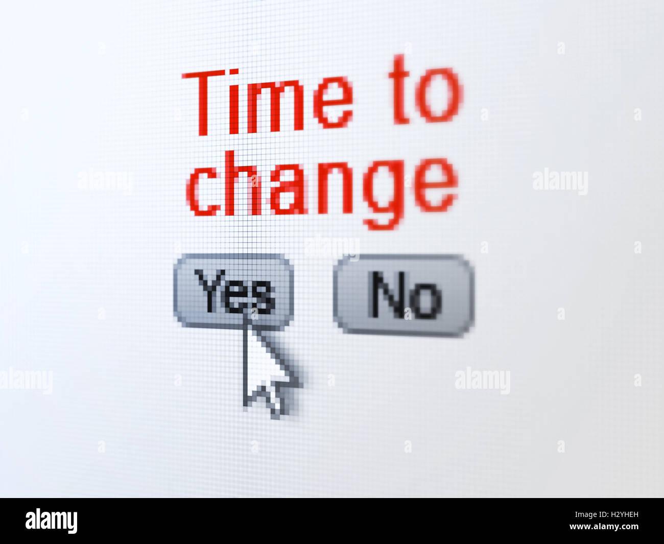Timeline concept: Time to Change on digital computer screen Stock Photo ...