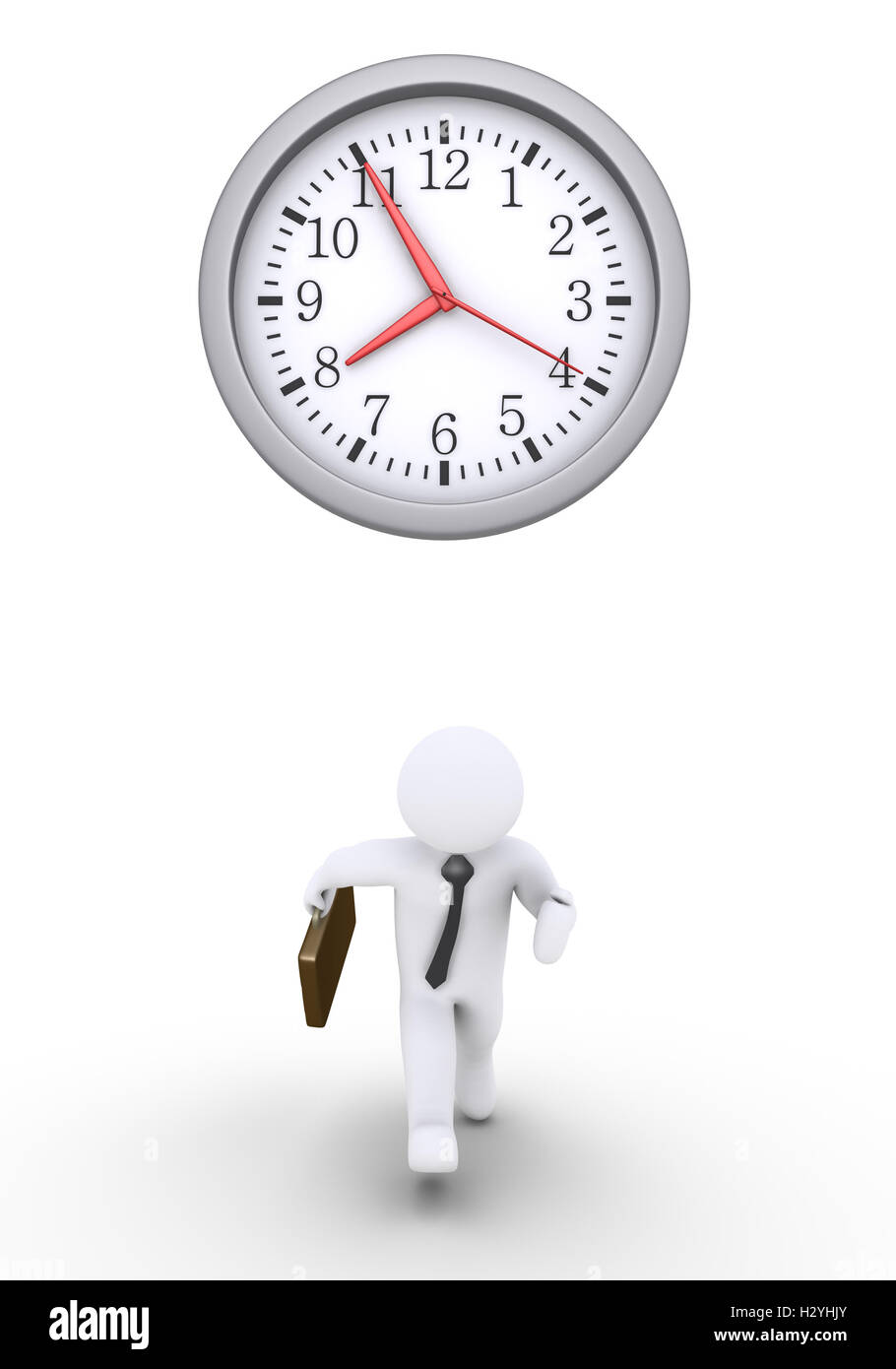 Businessman racing against time Stock Photo - Alamy