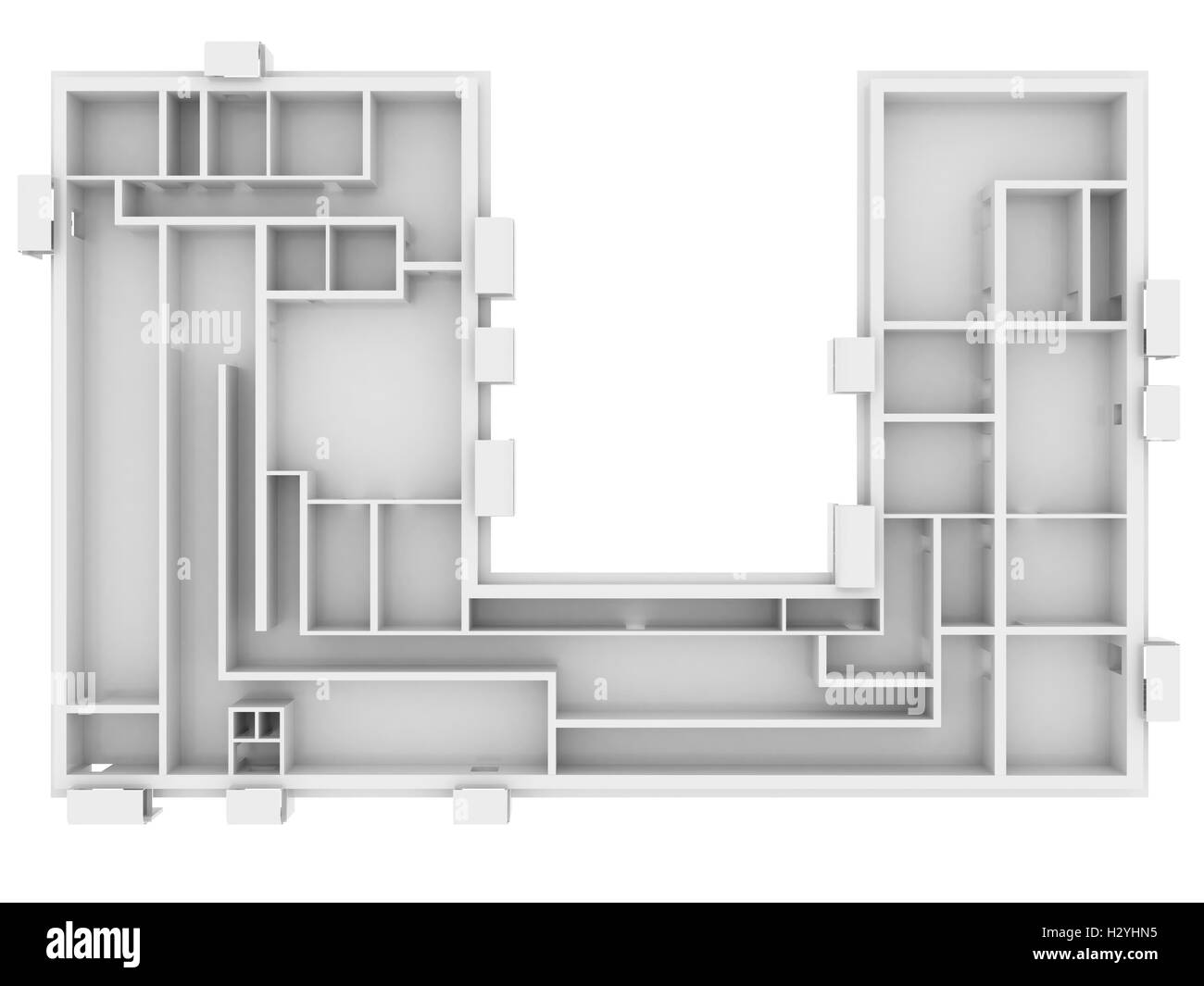 Floor plan top view 3d Cut Out Stock Images & Pictures - Alamy