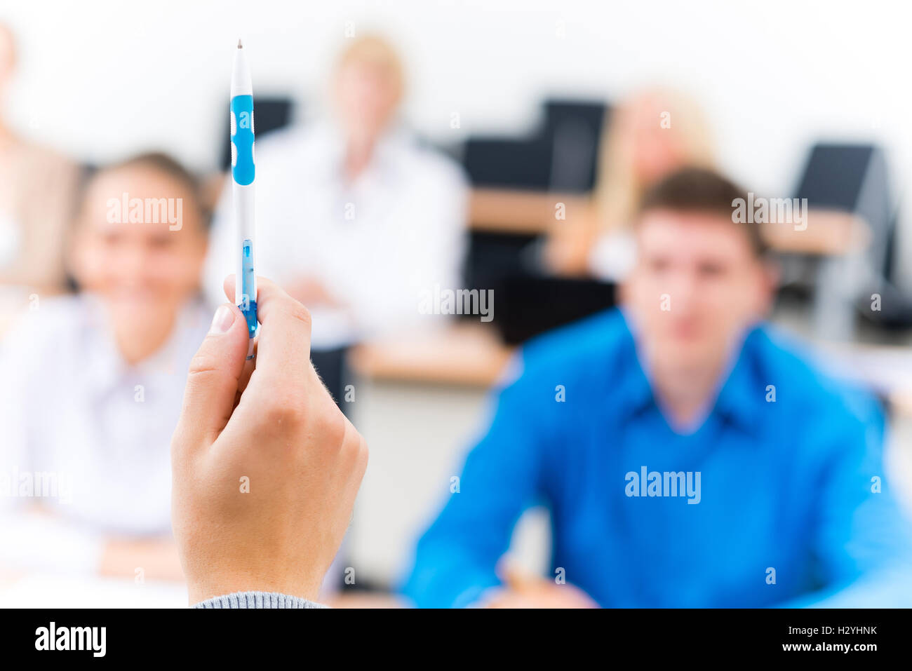 Group explain up close hi-res stock photography and images - Alamy