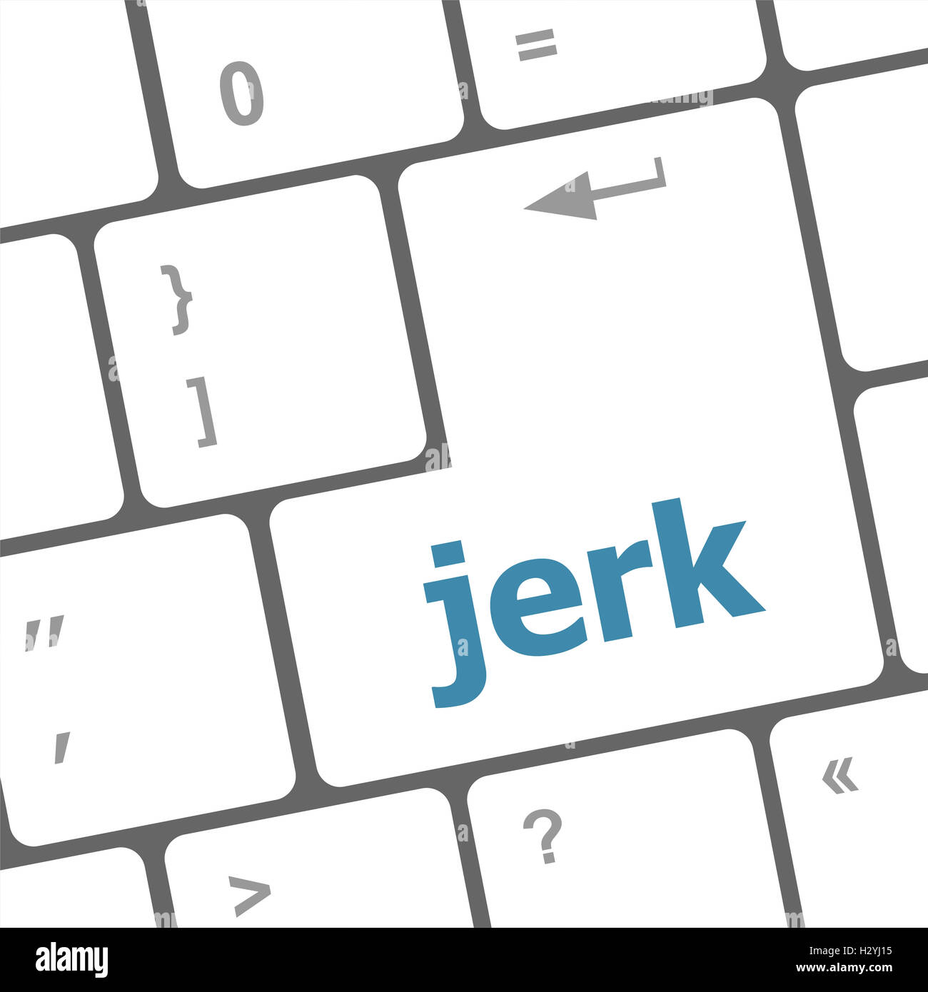 jerk word on computer keyboard pc key Stock Photo - Alamy