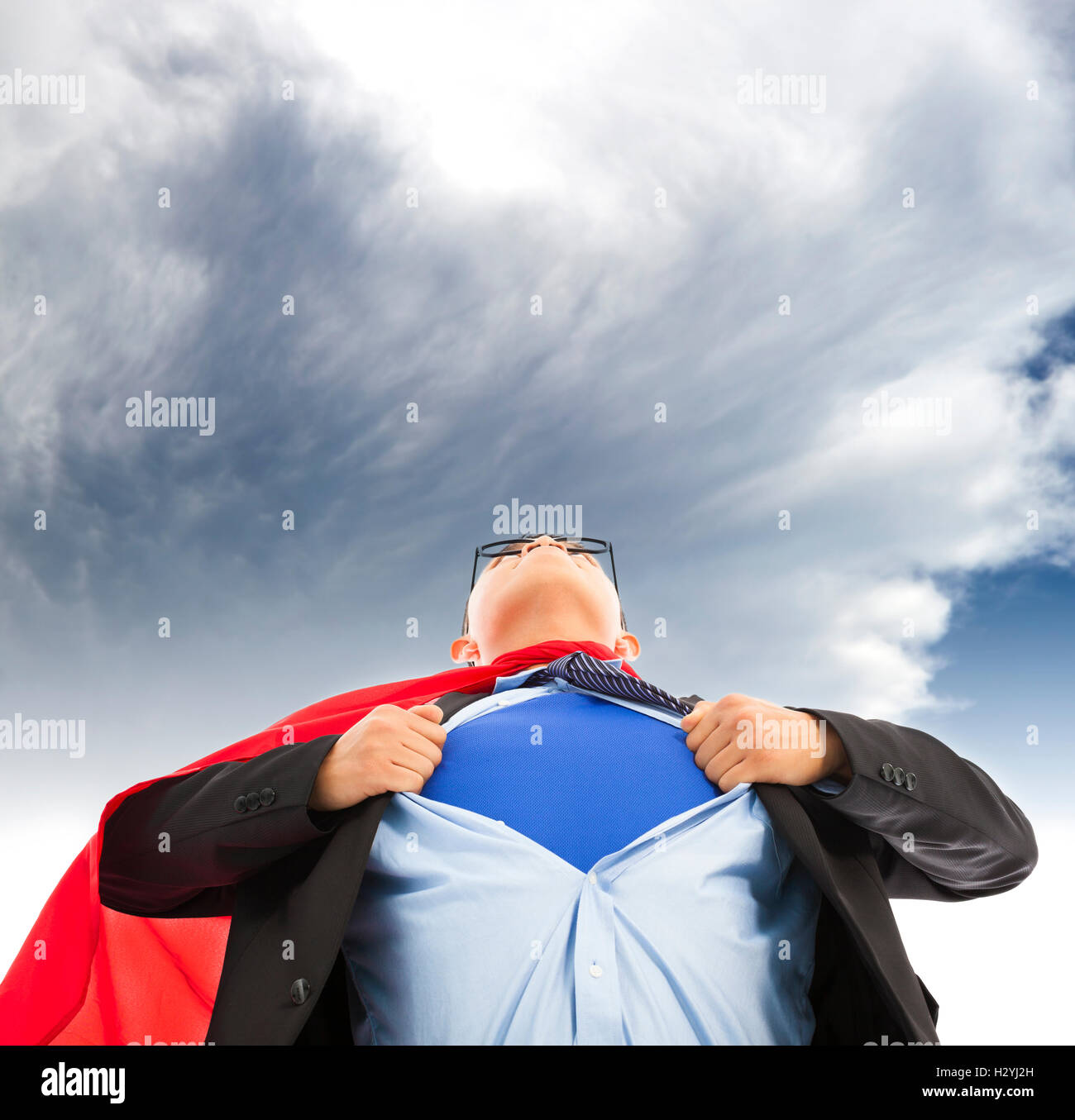 Superman pose shirt open hi-res stock photography and images - Alamy