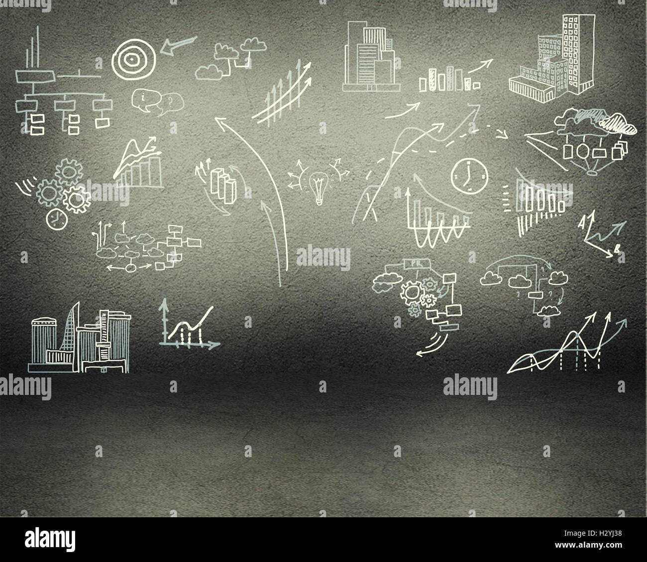 painted on the wall charts, symbols and diagrams Stock Photo - Alamy
