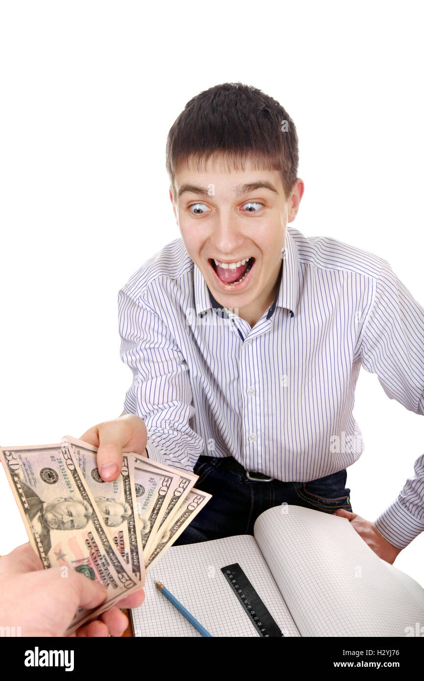 Teenager get a Money Stock Photo - Alamy