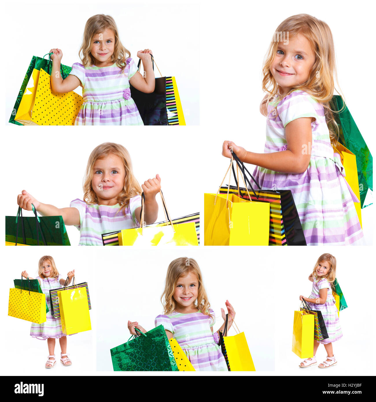 Girl with shopping bags Stock Photo - Alamy